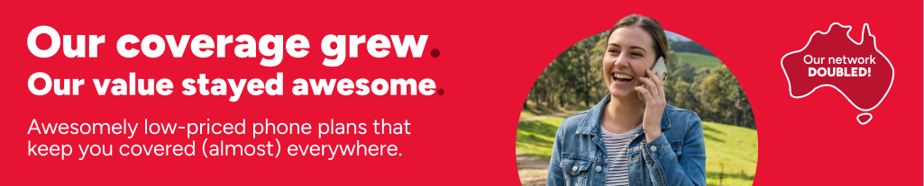 Doubled Network Coverage | Kogan Mobile