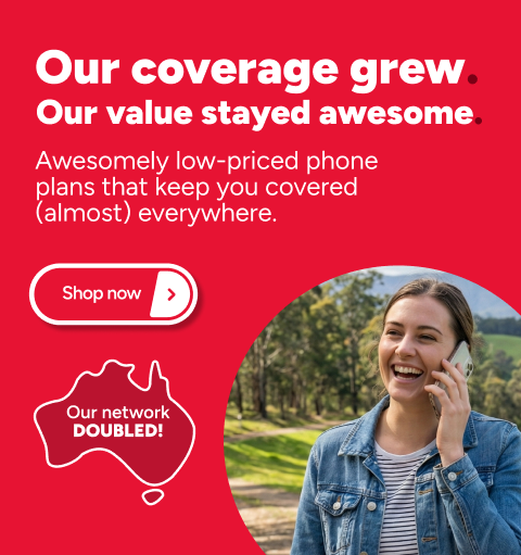 Doubled Network Coverage | Kogan Mobile